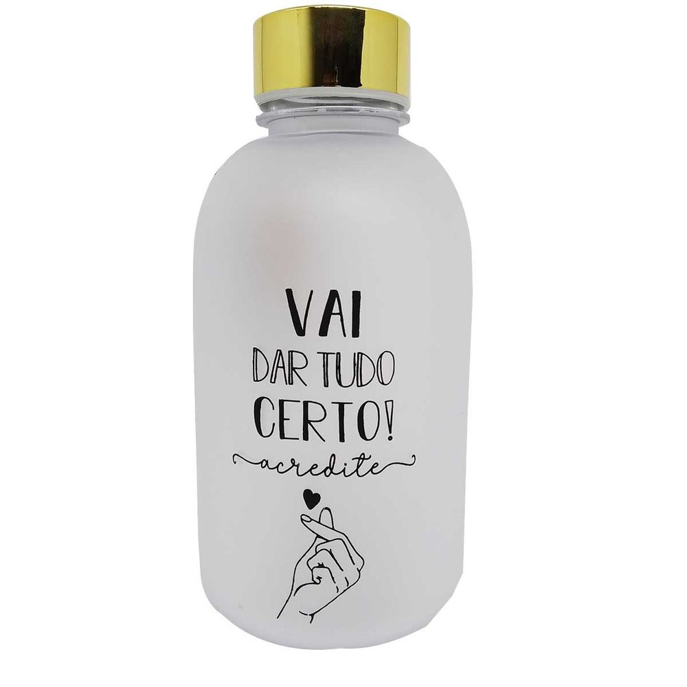 Garrafa 600ml Frases/Cores Sortidas em Plástico Onyx Trade - braswu