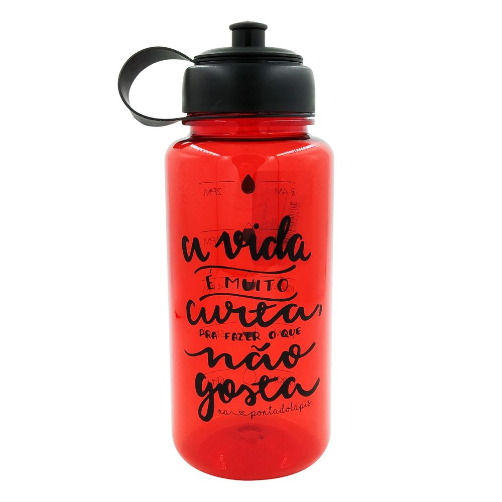 Garrafa C/Frases Motivacionais 1L em Plástico Livon - braswu