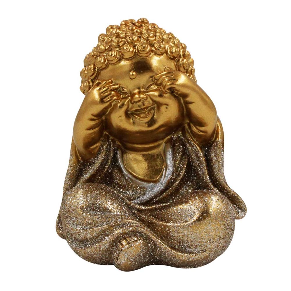 Buda Poses Decorativo 8cm em Resina Youbai - braswu