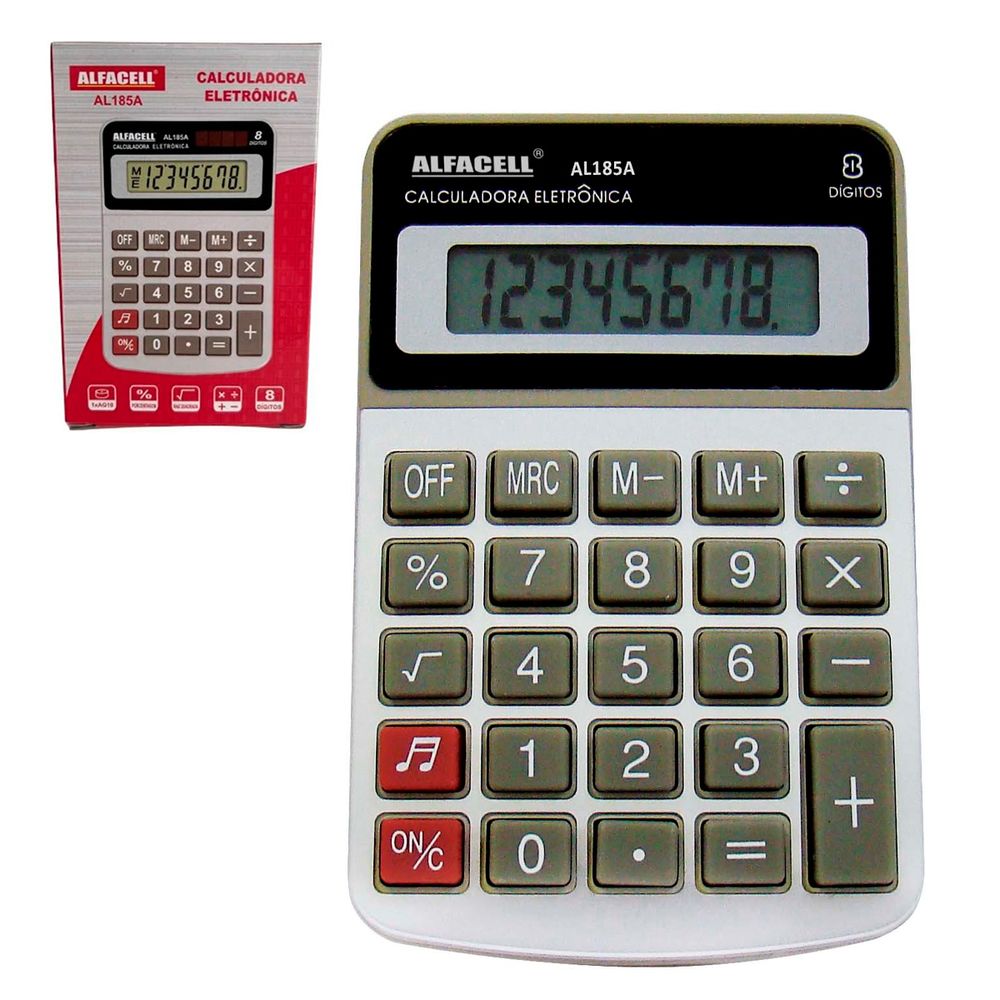 Calculadora de Mesa 8 digitos 8x12cm Imporiente - braswu