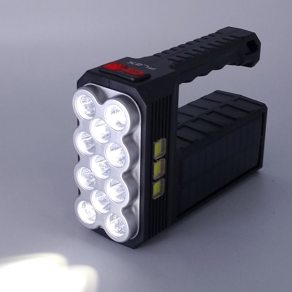 Lanterna Recarregável 11 LEDs + COB em Plástico X-Cell - braswu