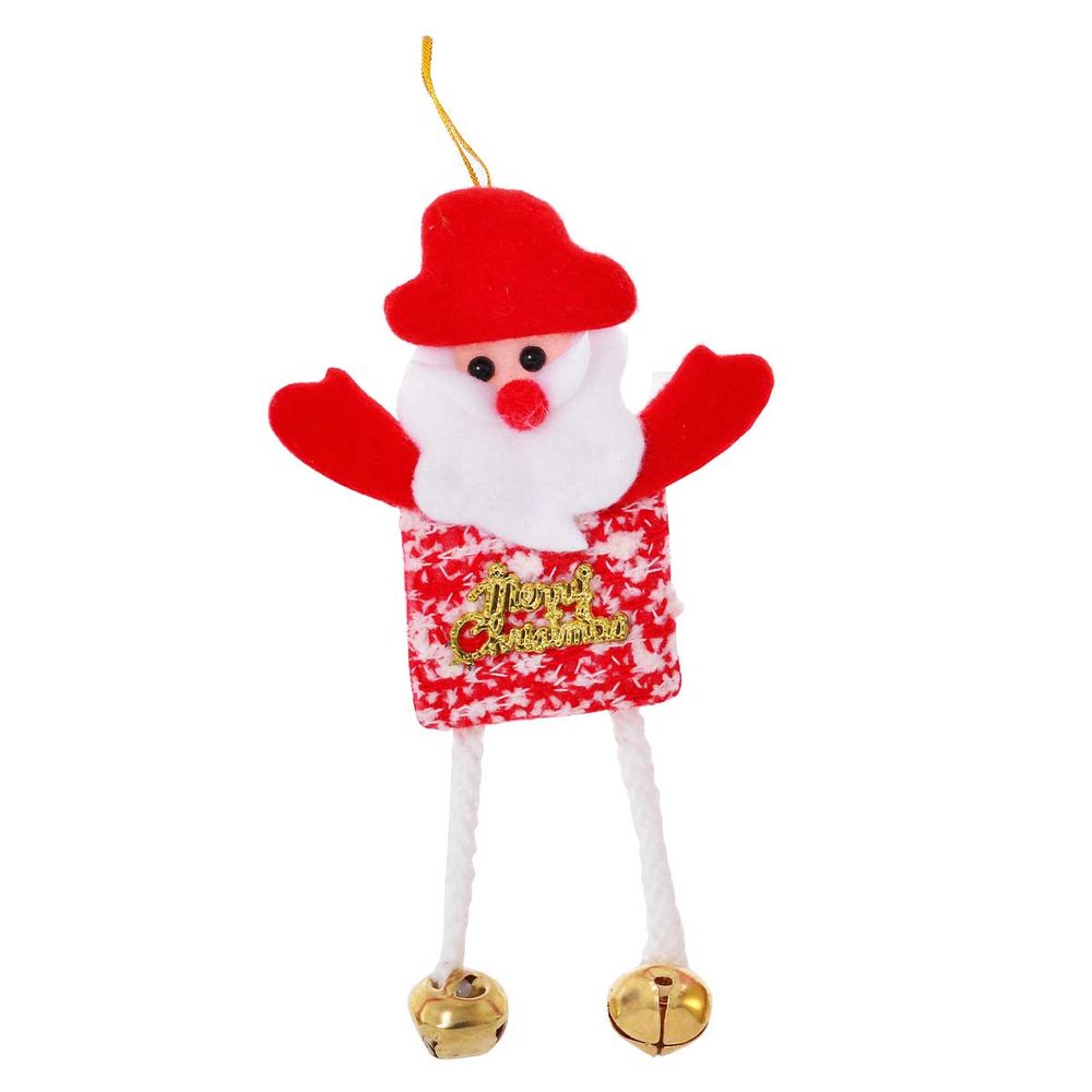 Enfeite P/ Árvore de Natal Boneco Guizo 20x9cm em Poliéster Fartex - braswu