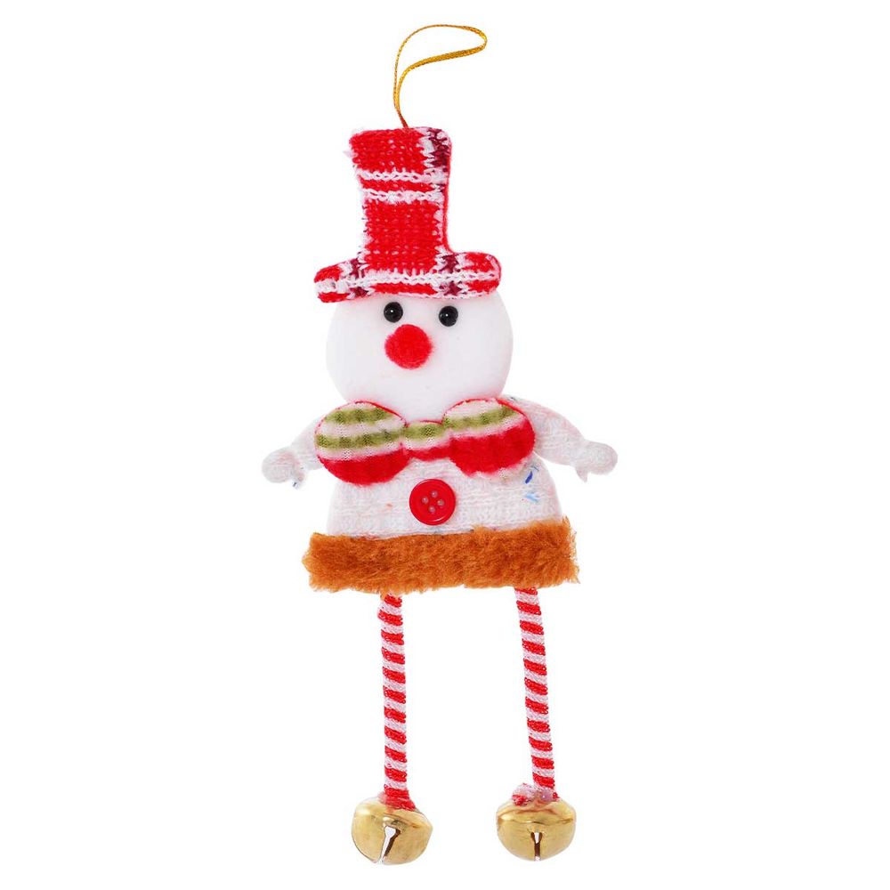 Enfeite P/ Árvore de Natal Boneco Guizo 20x9cm em Poliéster Fartex - braswu